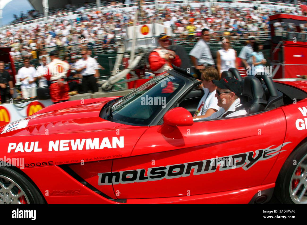 Jul 25, 2004; Vancouver, BC, Canada; Actor PAUL NEWMAN drives NHL star ...