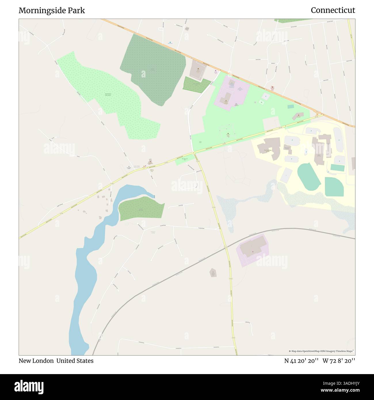 Morningside Park, New London, United States, Connecticut, N 41 20' 20 ...