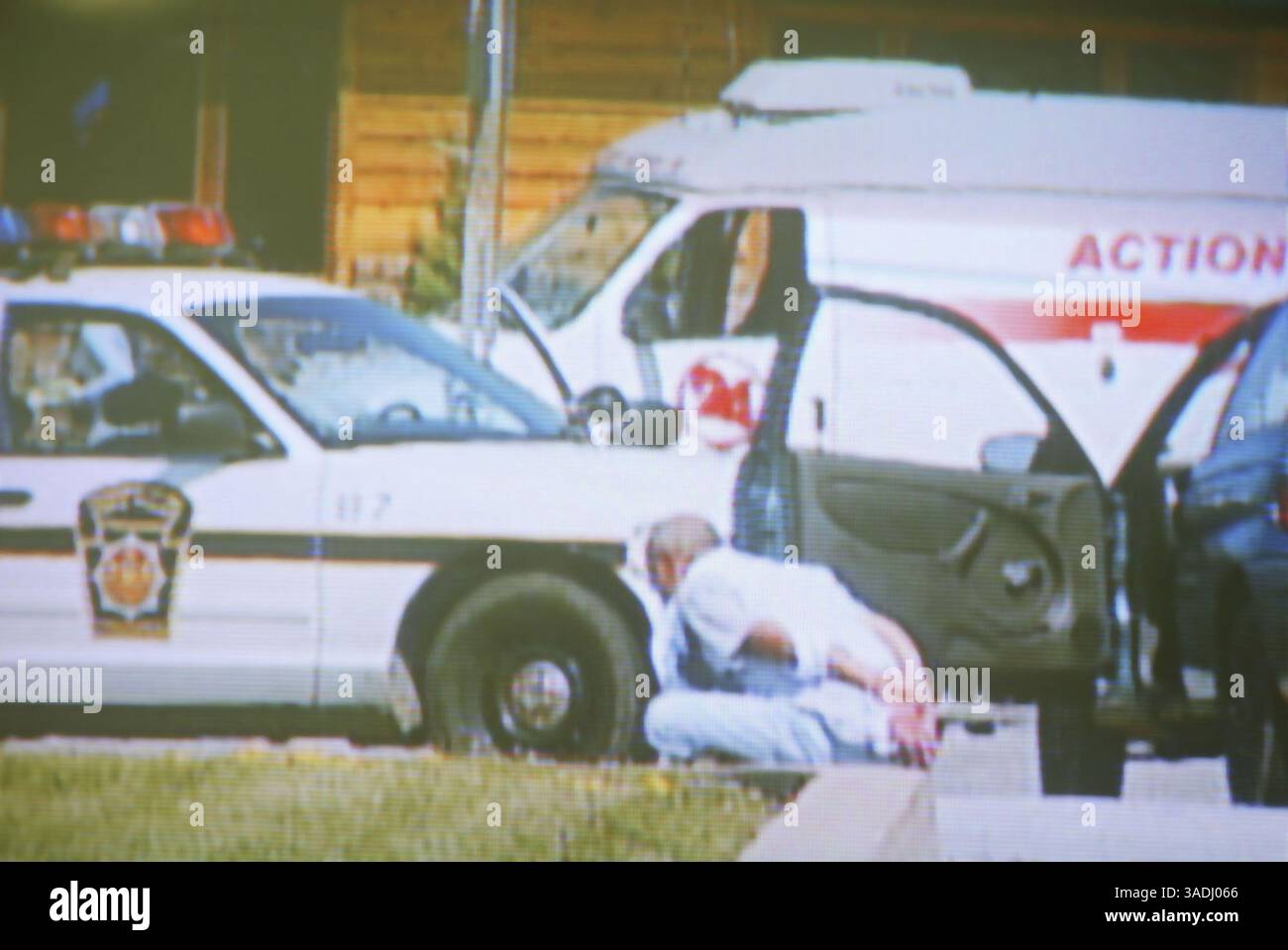 This is a video frame grab of BRIAN WELLS just before his explosive ...