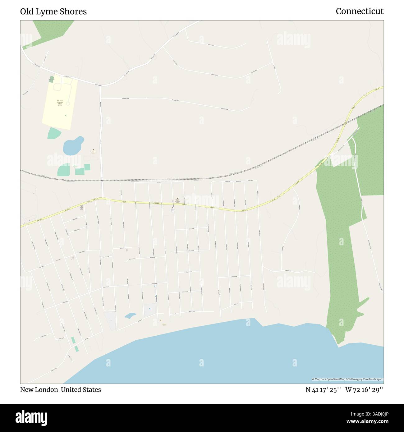 Old Lyme Shores, New London, United States, Connecticut, N 41 17' 25 ...