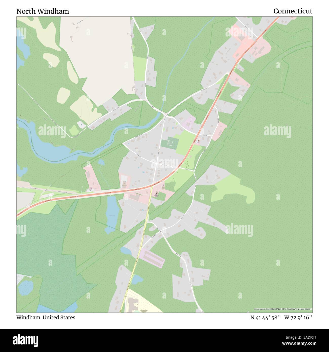 North Windham, Windham, United States, Connecticut, N 41 44' 58'', W 72 ...