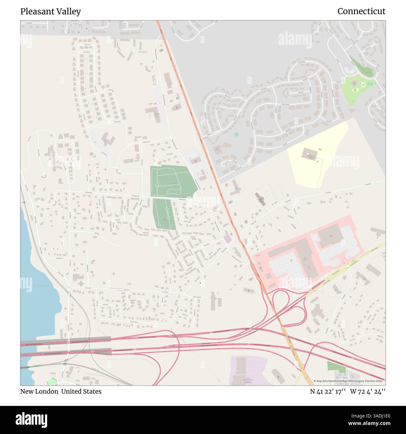 Pleasant Valley, New London, United States, Connecticut, N 41 22' 17 ...