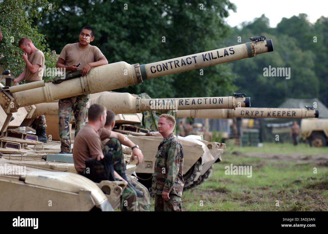 Aug 31, 2004; Fort Stewart, GA, USA; Memebers of the Army's 3rd ...