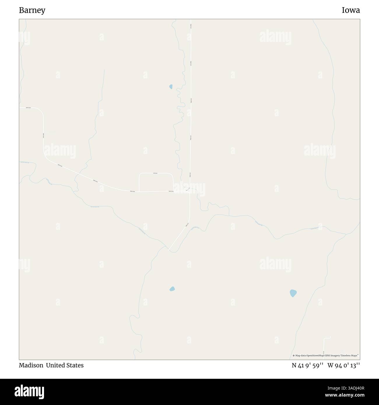 Barney, Madison, United States, Iowa, N 41 9' 59'', W 94 0' 13'', map ...