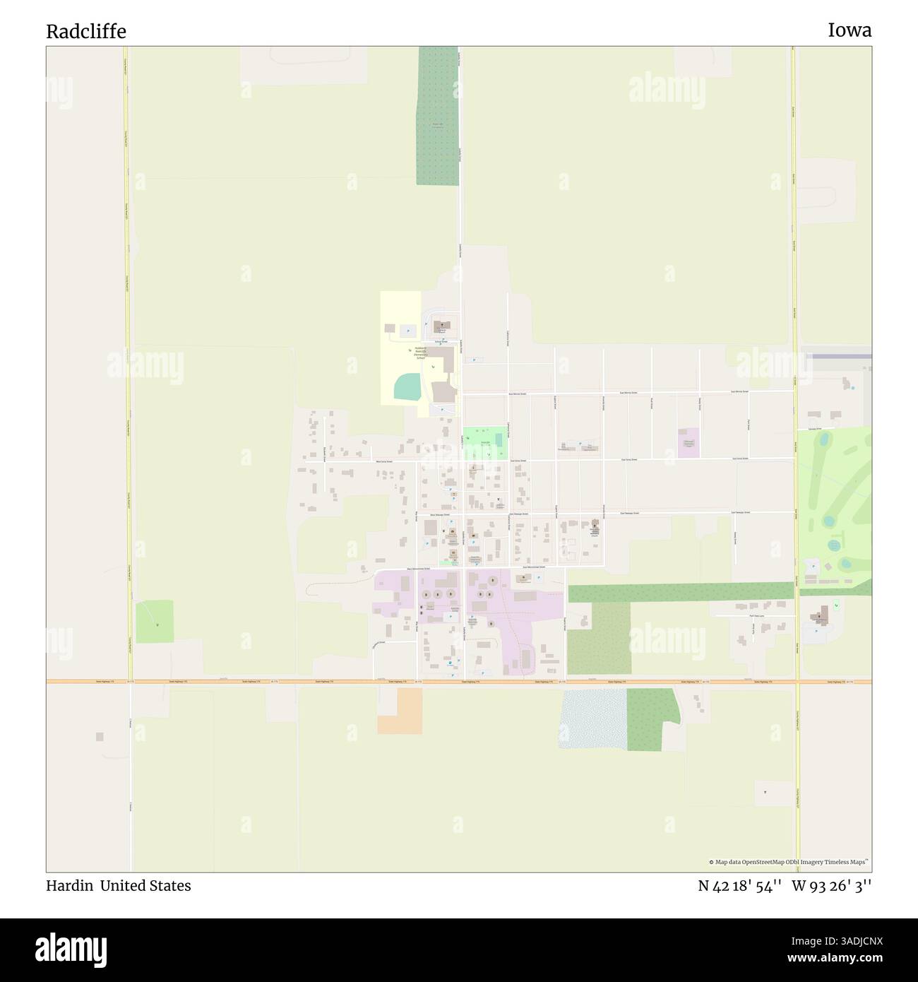 Radcliffe, Hardin, United States, Iowa, N 42 18' 54'', W 93 26' 3 ...