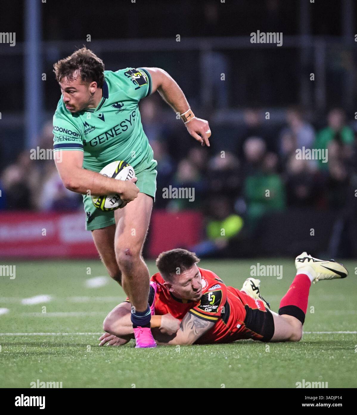 Galway, Ireland. 5th April, 2025. Connacht's Shayne Bolton in action ...