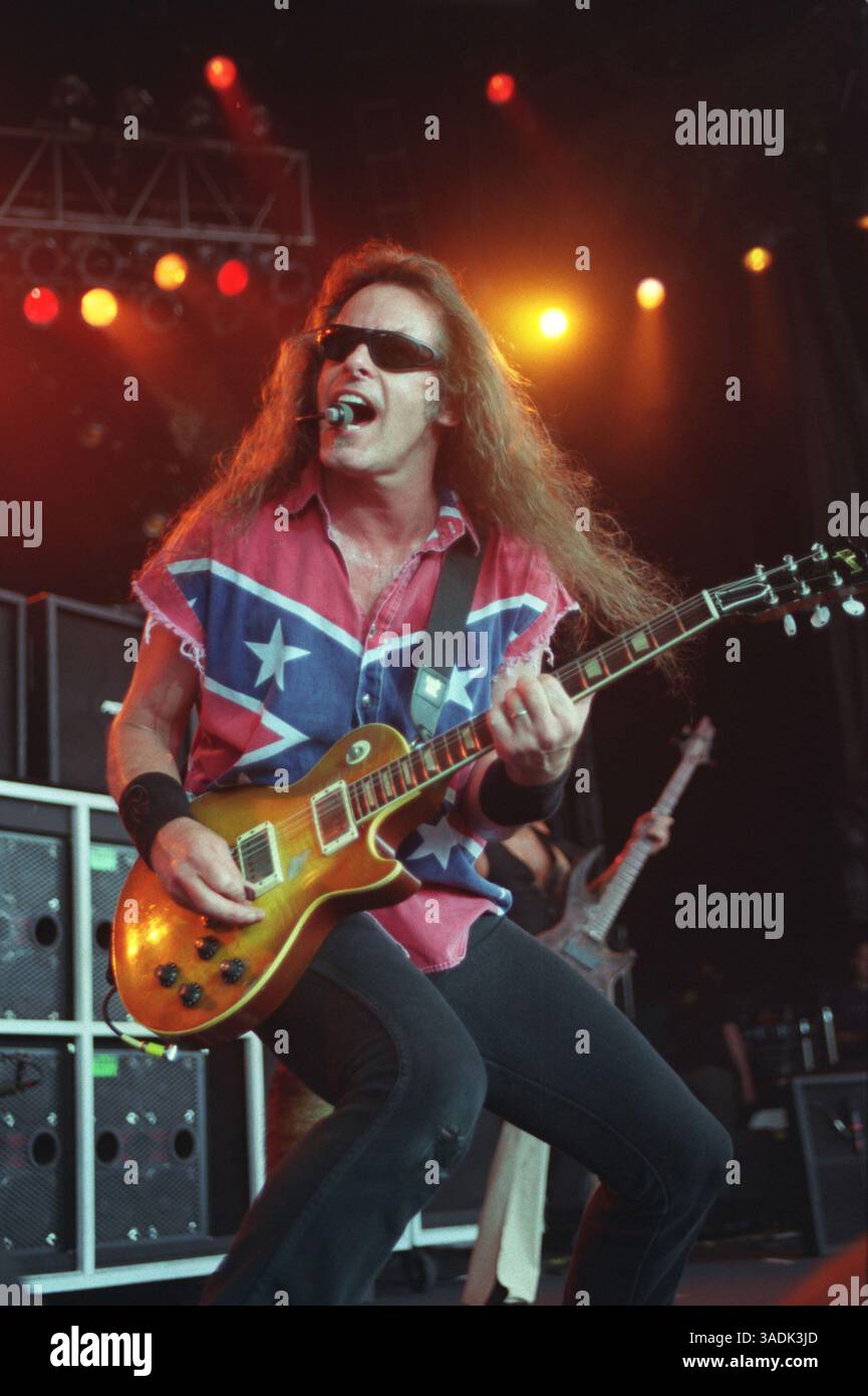 Jul 08, 2001; Woodlands, TX, USA; Singer TED NUGENT performs at the ...