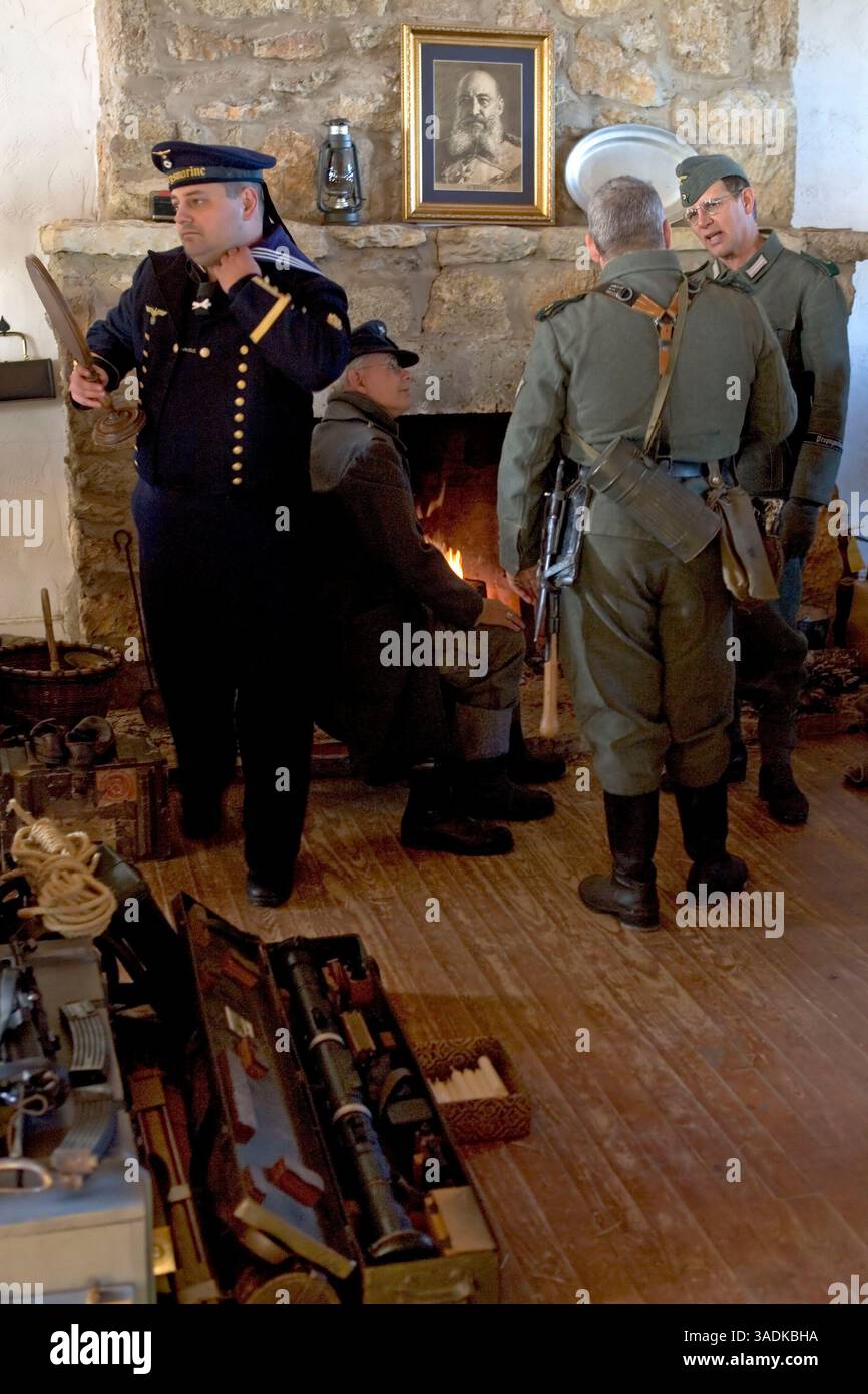 Jan 24, 2005; Fort Washita, OK, USA; Reenactors wearing various Nazi ...