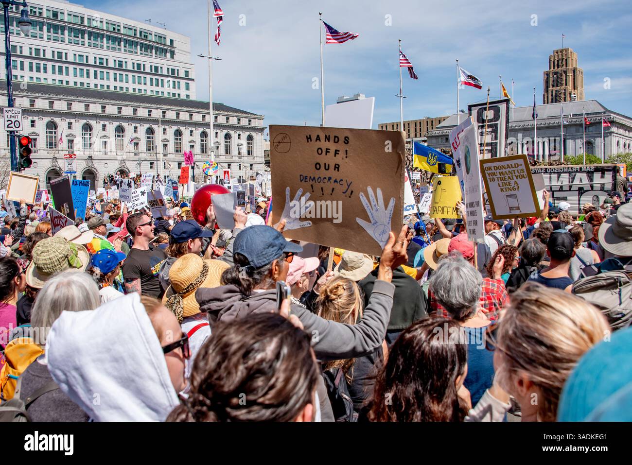 San Francisco, USA. 5th Apr 2025. Thousands gather in San Francisco's ...