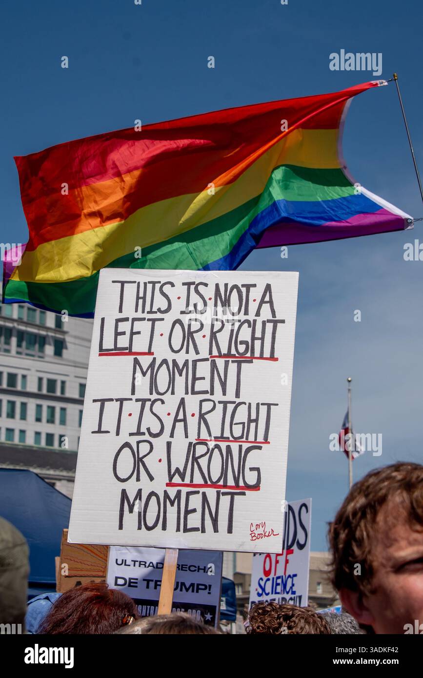 San Francisco, USA. 5th Apr 2025. At the San Francisco Hands Off ...