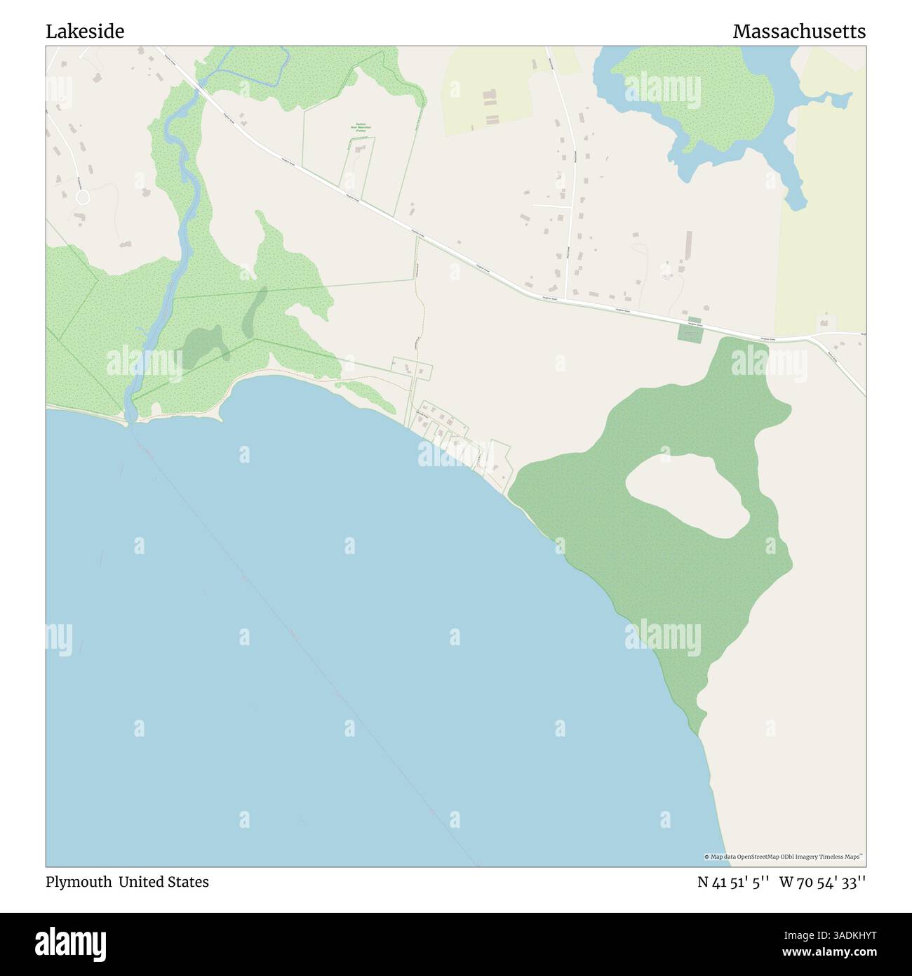 Lakeside, Plymouth, United States, Massachusetts, N 41 51' 5'', W 70 54 ...