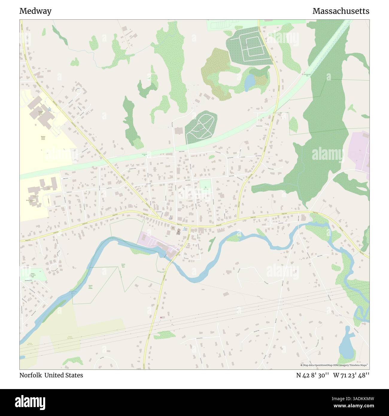 Medway, Norfolk, United States, Massachusetts, N 42 8' 30'', W 71 23 ...