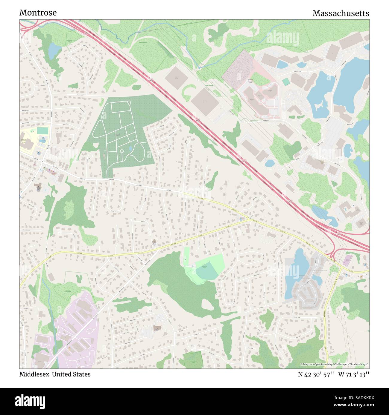 Montrose, Middlesex, United States, Massachusetts, N 42 30' 57'', W 71 ...