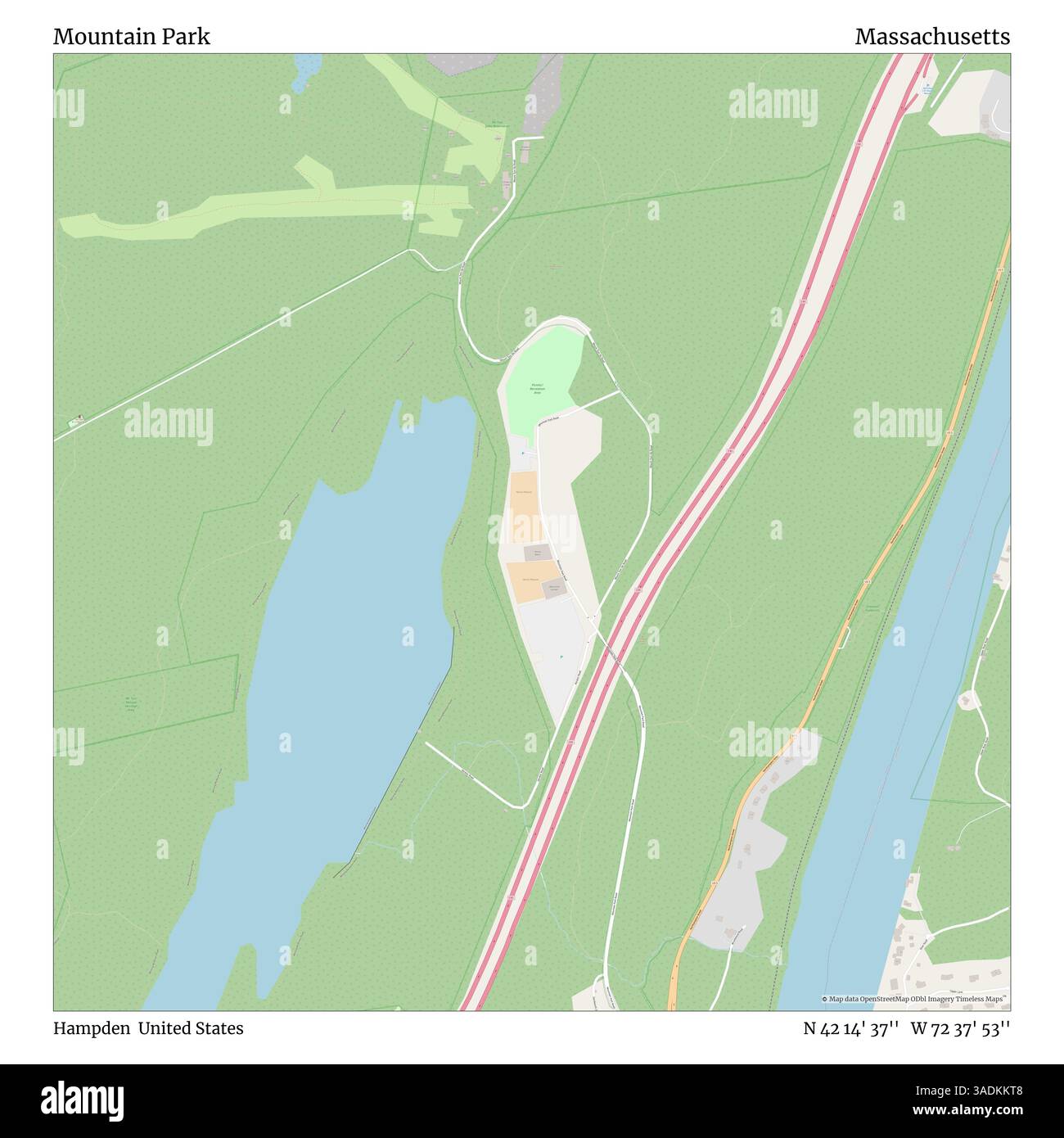 Mountain Park, Hampden, United States, Massachusetts, N 42 14' 37'', W ...