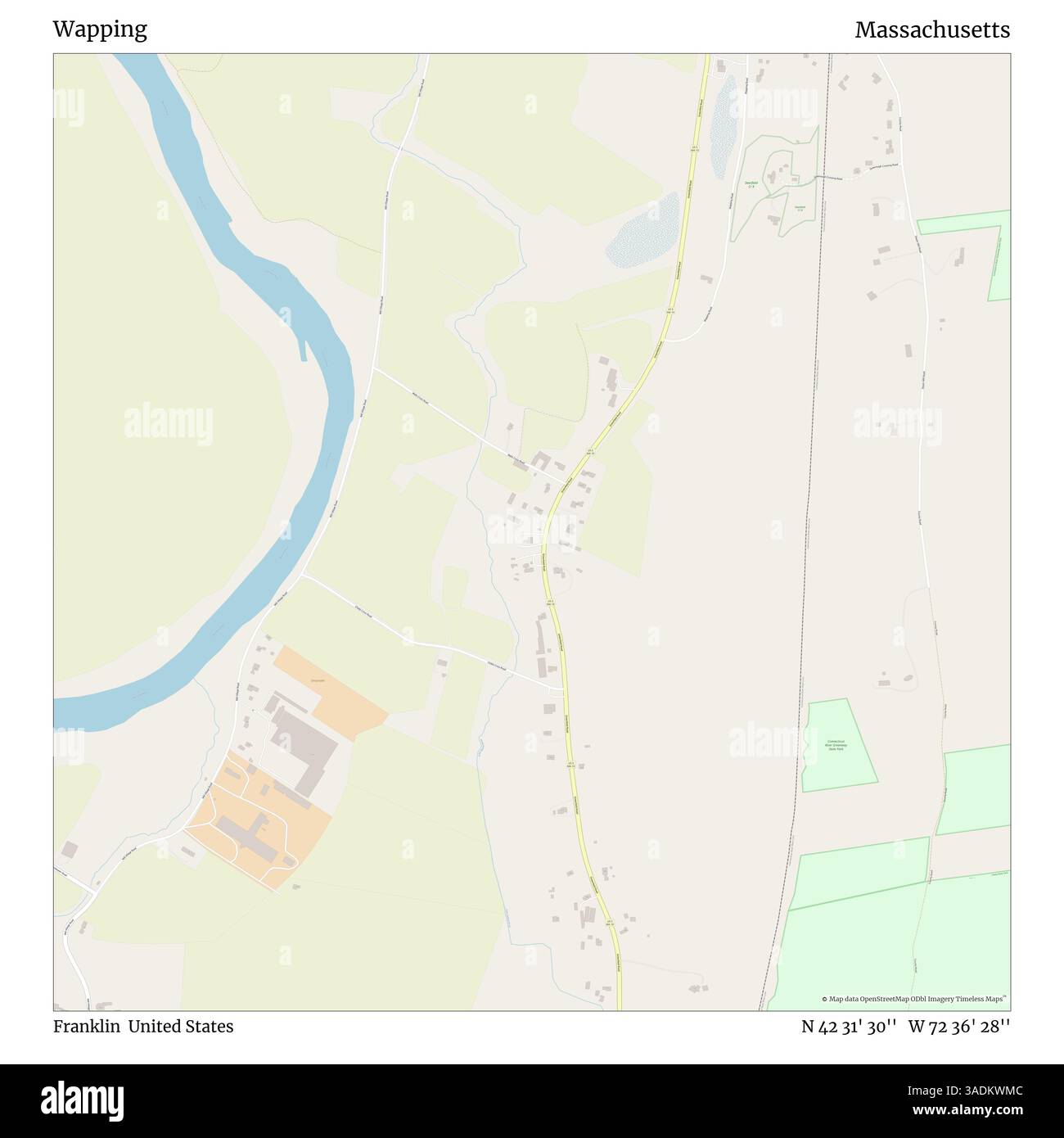 Wapping, Franklin, United States, Massachusetts, N 42 31' 30'', W 72 36 ...