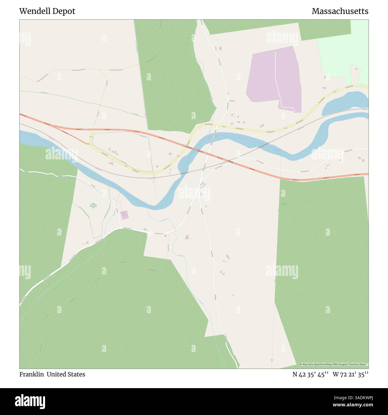 Wendell Depot, Franklin, United States, Massachusetts, N 42 35' 45'', W ...