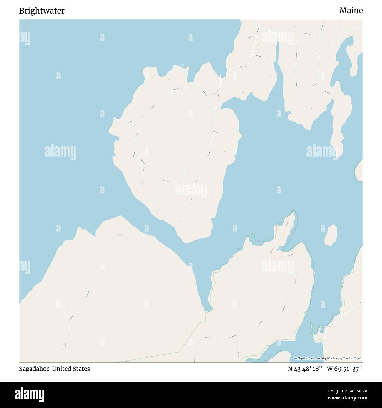 Brightwater, Sagadahoc, United States, Maine, N 43 48' 18'', W 69 51 ...