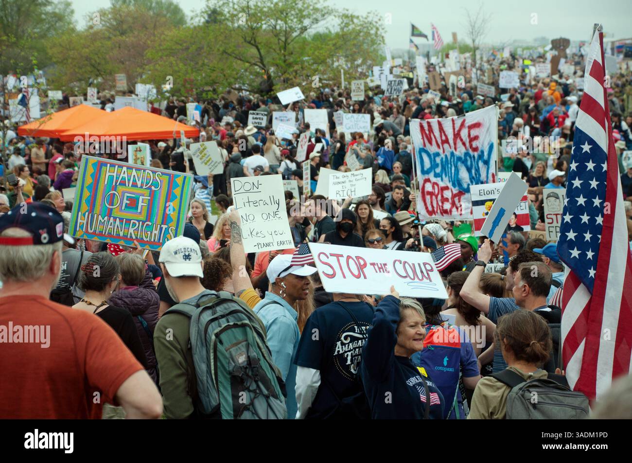 Washington DC, USA. 5th Apr 2025. Hands Off Protest Washington DC ...
