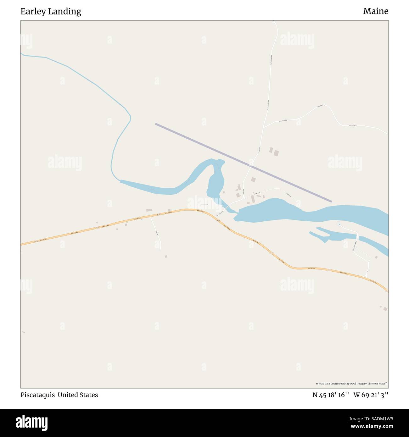 Earley Landing, Piscataquis, United States, Maine, N 45 18' 16'', W 69 ...