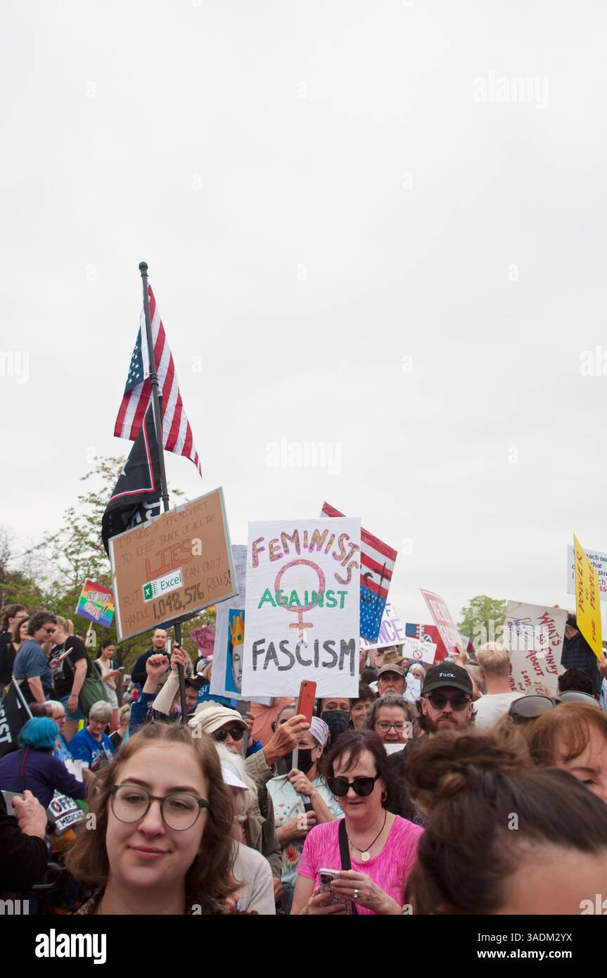 Washington DC, USA. 5th Apr 2025. Hands Off Protest Washington DC ...