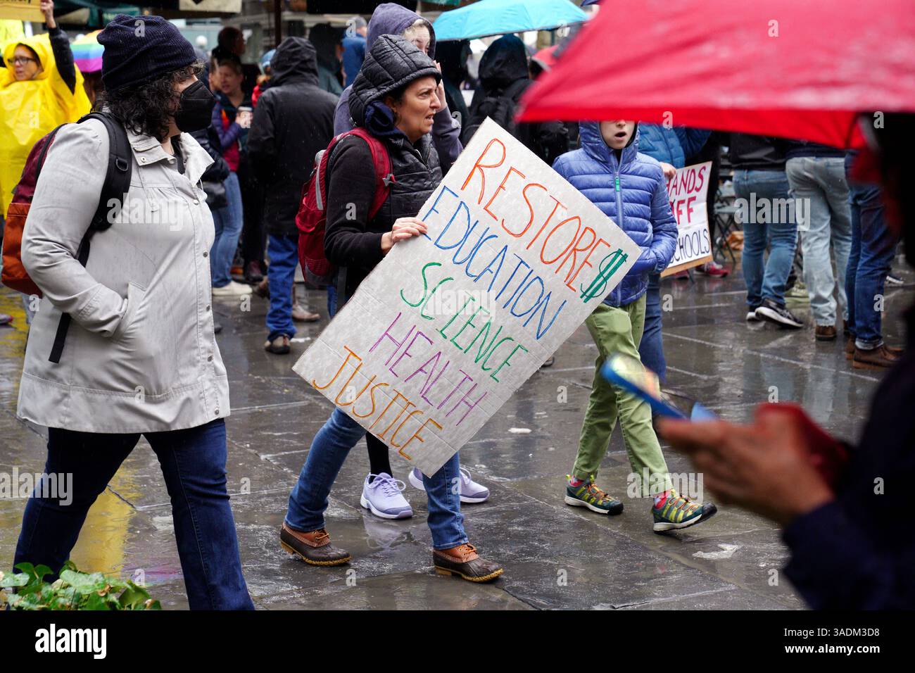New York City, New York, United States. 5 April, 2025. Protestors ...
