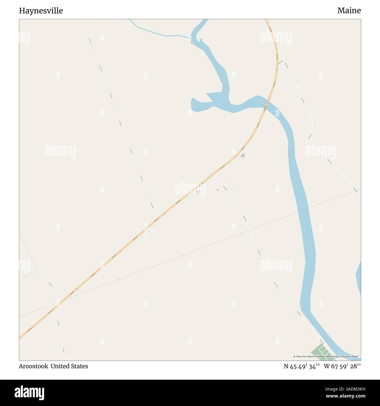 Haynesville, Aroostook, United States, Maine, N 45 49' 34'', W 67 59 ...