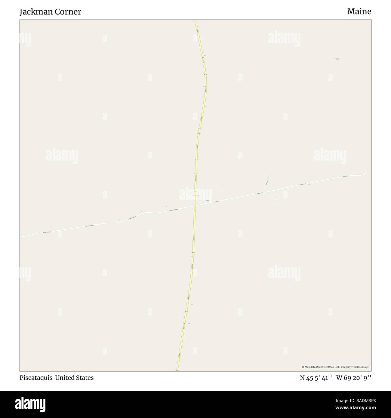 Jackman Corner, Piscataquis, United States, Maine, N 45 5' 41'', W 69 ...