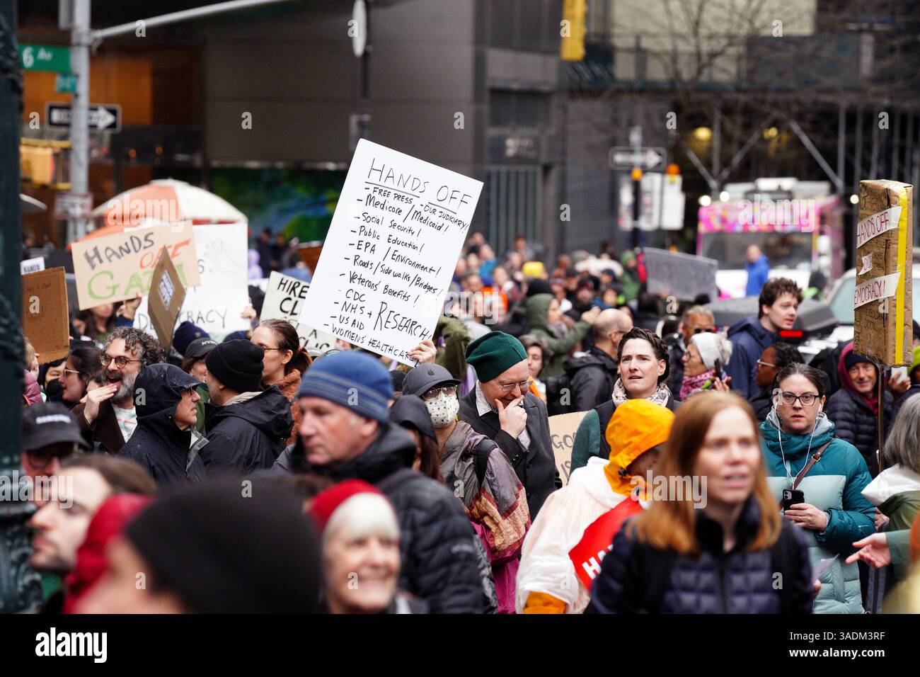 New York City, New York, United States. 5 April, 2025. Protestors ...