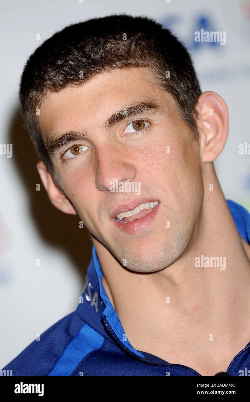 August 28, 2008. New York City, Gold medal swimmer Michael Phelps ...