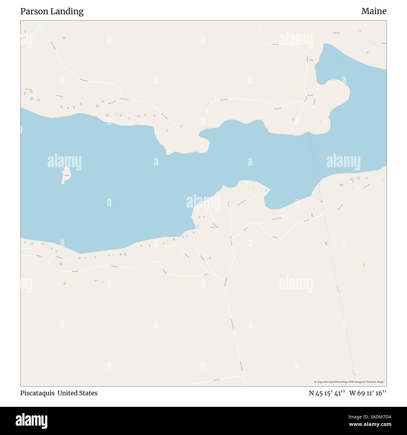 Parson Landing, Piscataquis, United States, Maine, N 45 15' 41'', W 69 ...