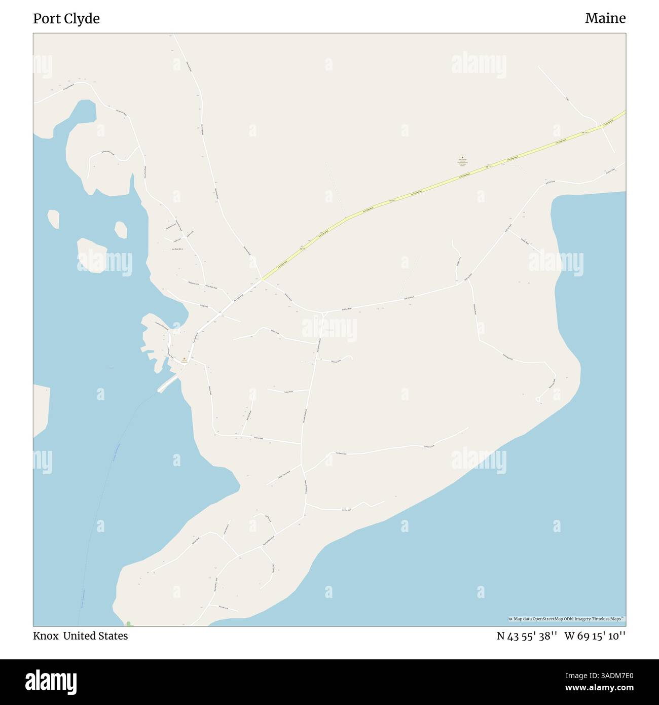 Port clyde maine map hi-res stock photography and images - Alamy
