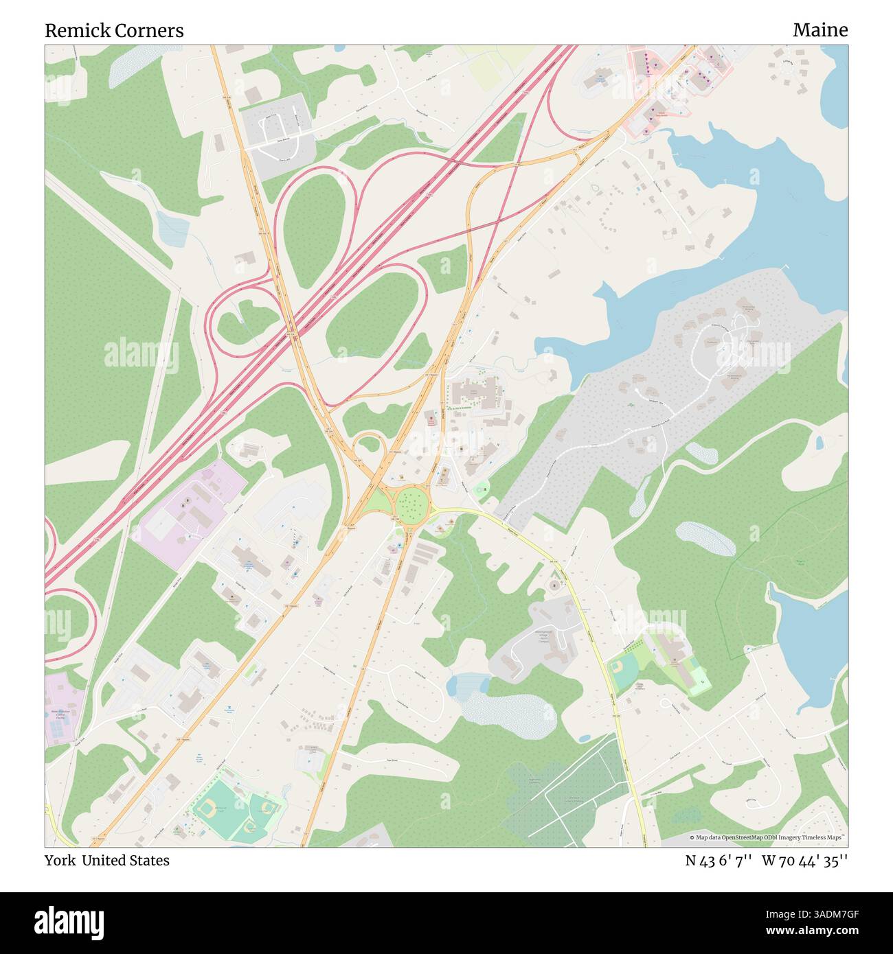 Remick Corners, York, United States, Maine, N 43 6' 7'', W 70 44' 35 ...