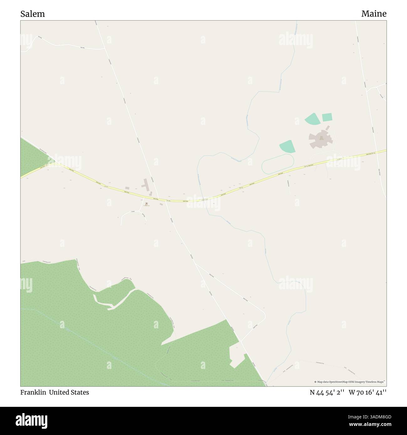 Salem, Franklin, United States, Maine, N 44 54' 2'', W 70 16' 41'', map ...
