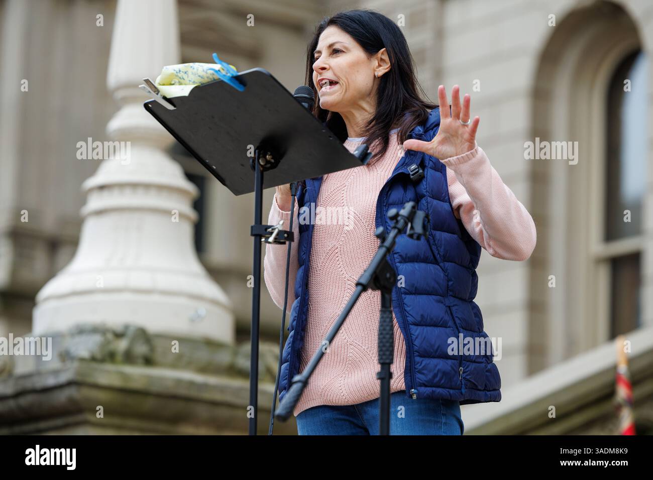 Lansing, USA. 05th Apr, 2025. Michigan Attorney General Dana Nessel ...