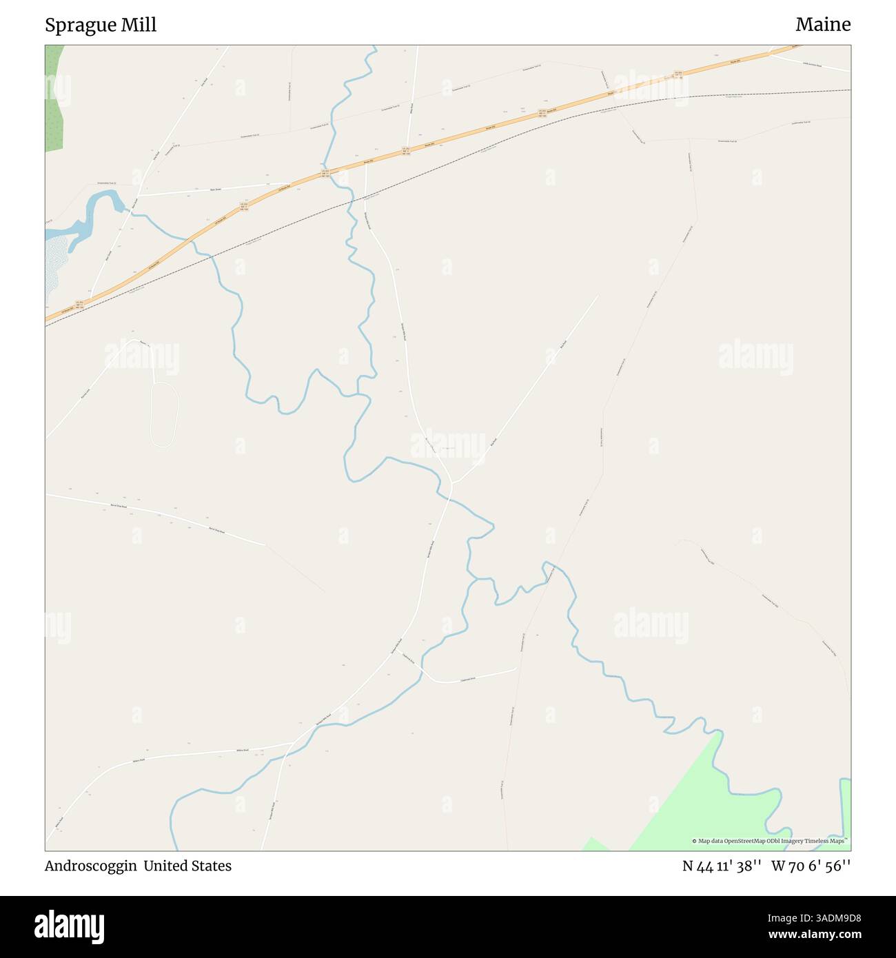 Sprague Mill, Androscoggin, United States, Maine, N 44 11' 38'', W 70 6 ...