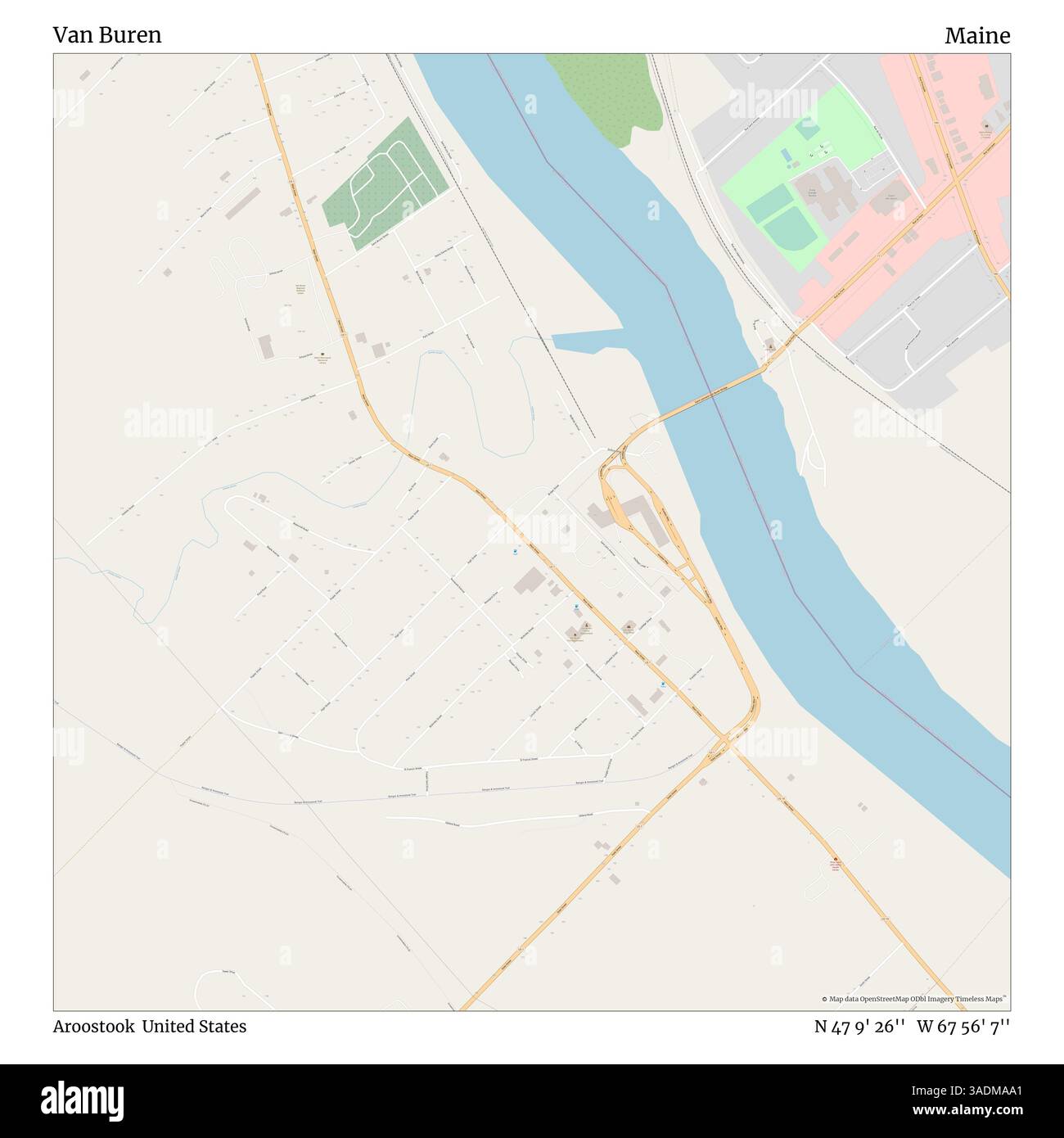 Van Buren, Aroostook, United States, Maine, N 47 9' 26'', W 67 56' 7 ...