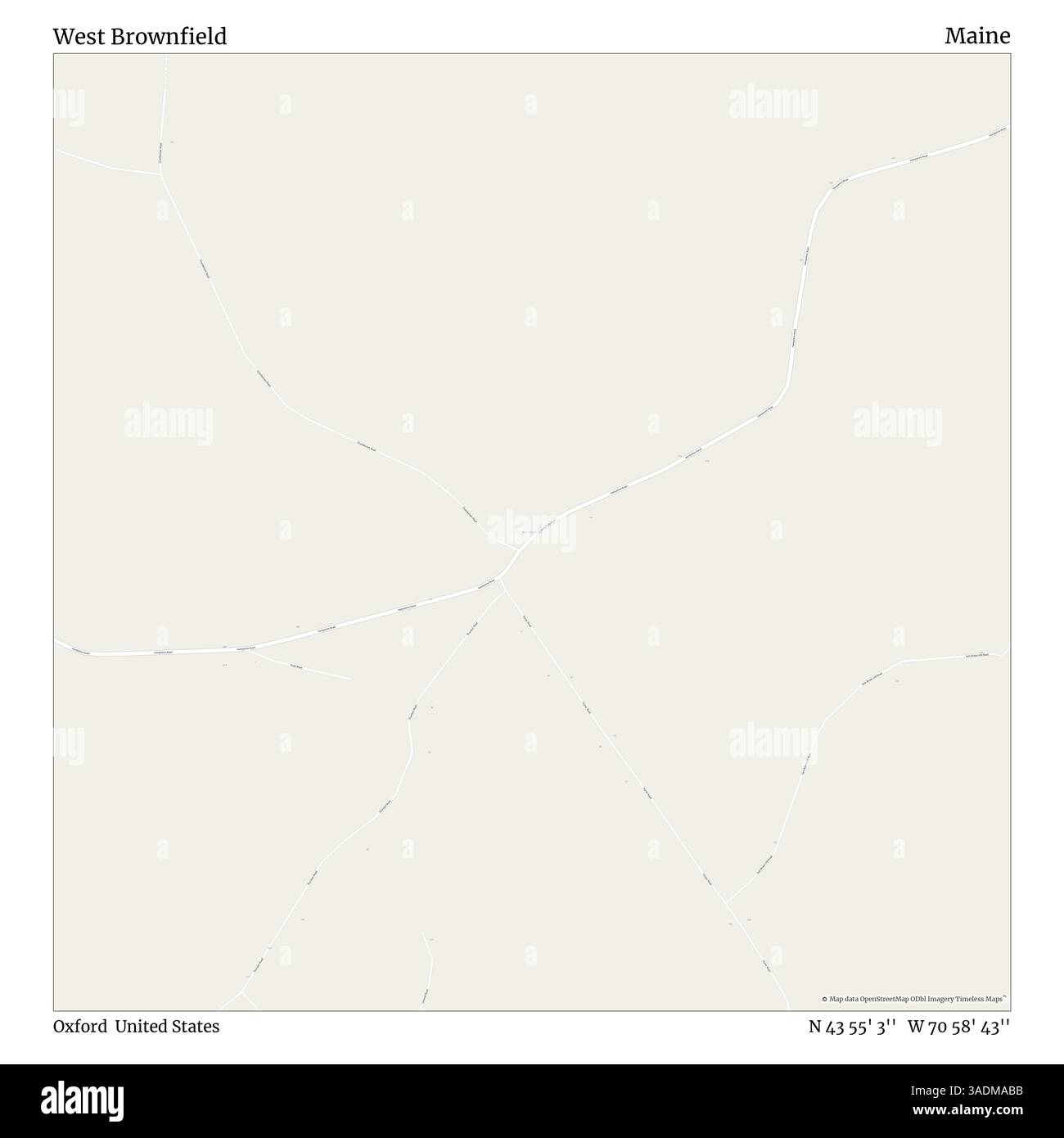 West Brownfield, Oxford, United States, Maine, N 43 55' 3'', W 70 58 ...