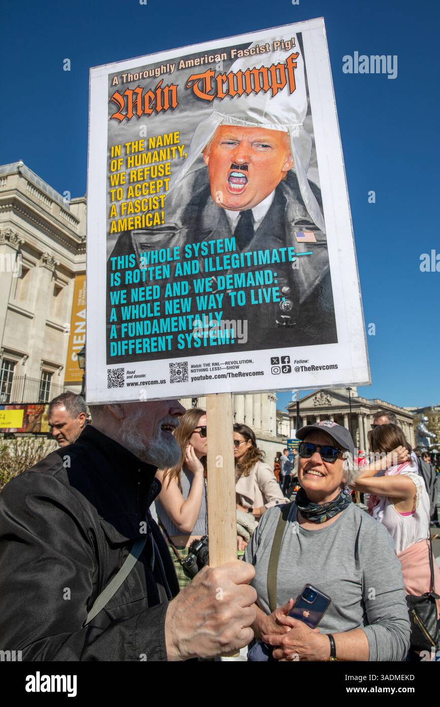 An activist holds a placard during an anti Donald trump demonstration ...