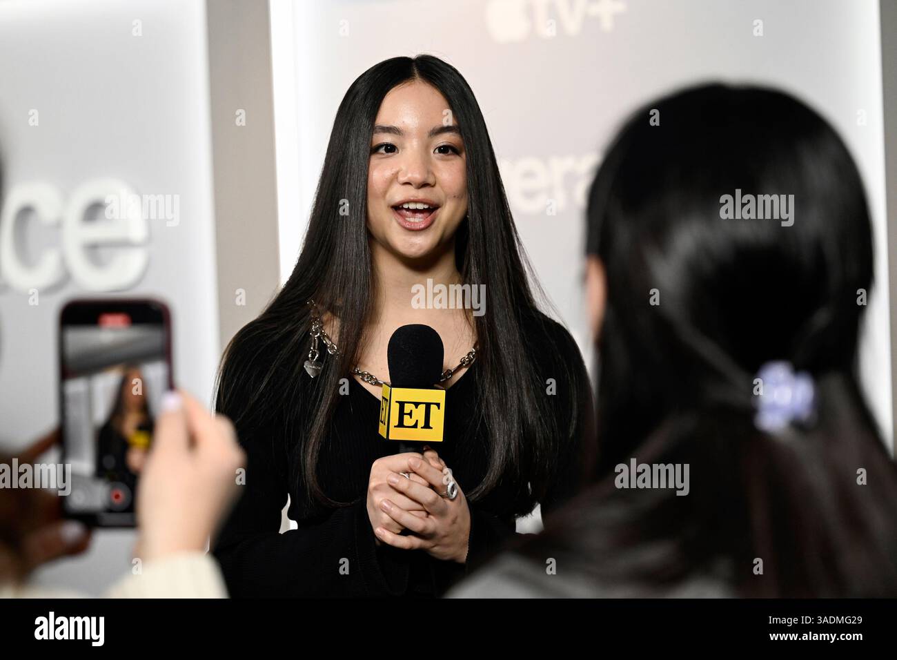 Sarah Bock from the cast of Apple TV+'s "Severance" poses before a Q&A ...
