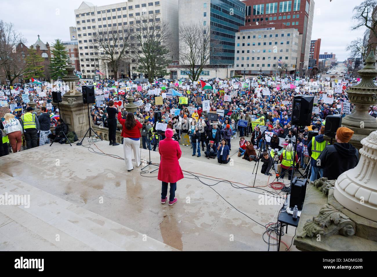 Lansing, USA. 05th Apr, 2025. Michigan state Rep. Carrie Rheingans, D ...