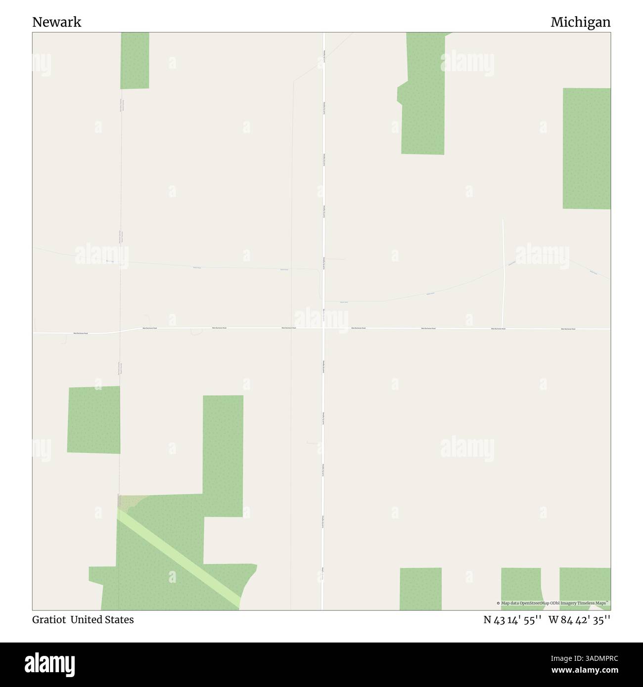 Newark, Gratiot, United States, Michigan, N 43 14' 55'', W 84 42' 35 ...