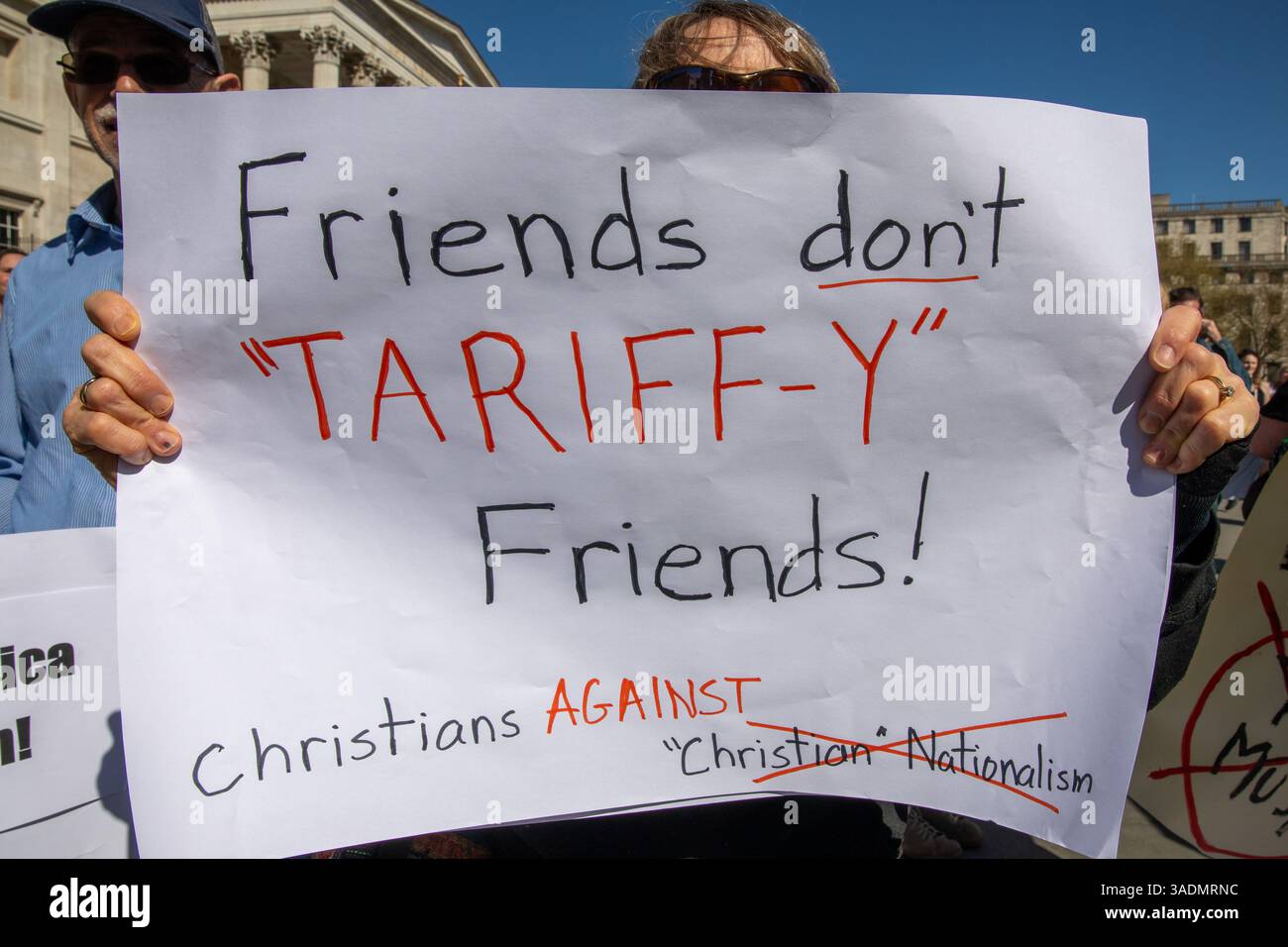 An activist holds a placard during an anti Donald trump demonstration ...
