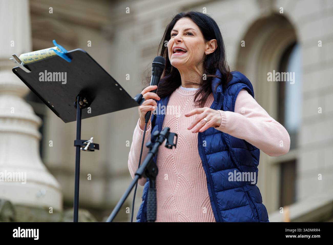 Lansing, USA. 05th Apr, 2025. Michigan Attorney General Dana Nessel ...