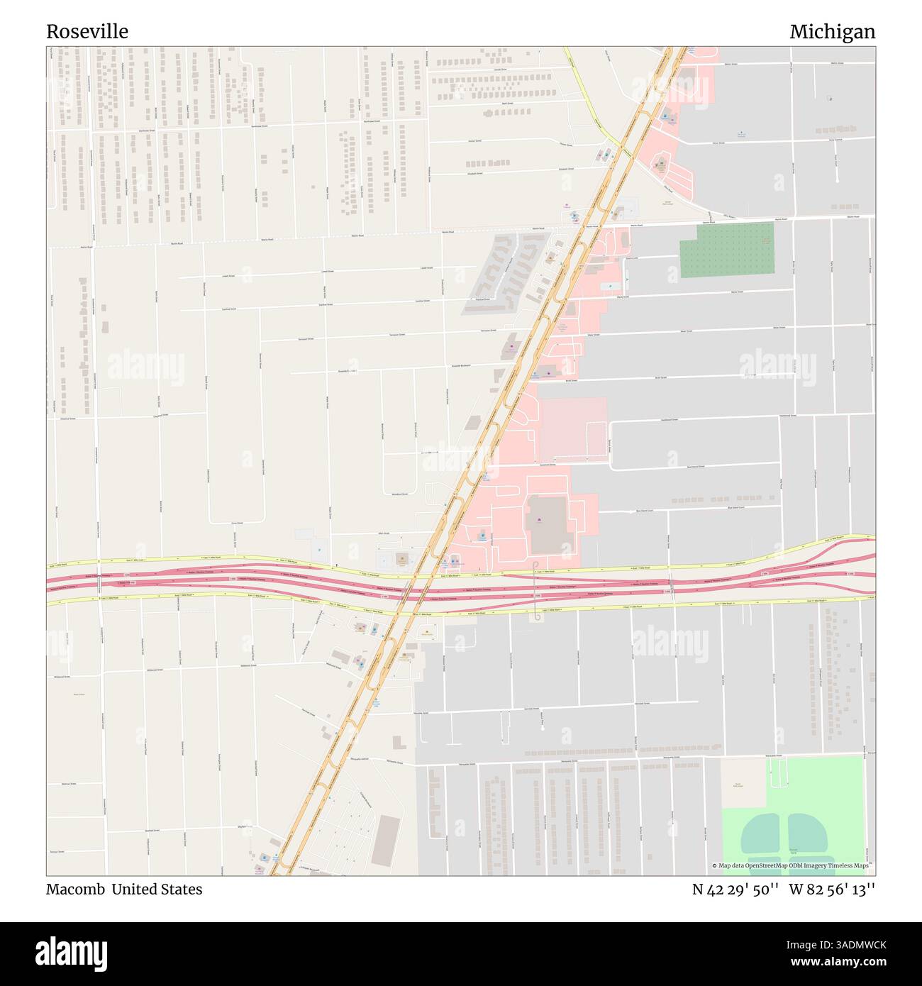 Roseville, Macomb, United States, Michigan, N 42 29' 50'', W 82 56' 13 ...