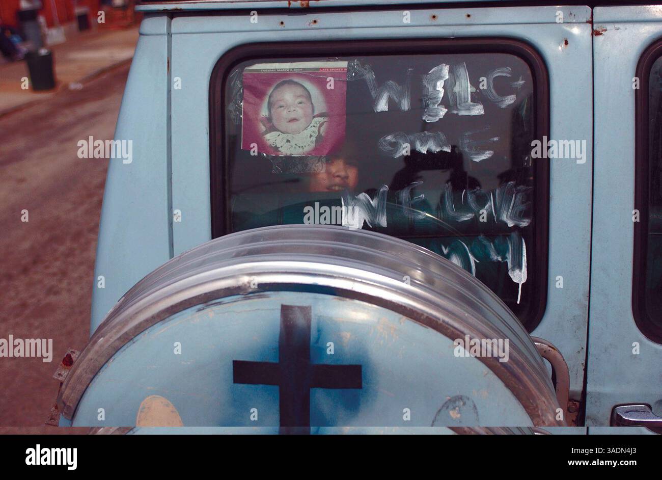 Mar 03, 2004; Philadelphia, PA, USA; The van of Jose Ayala, who is the ...