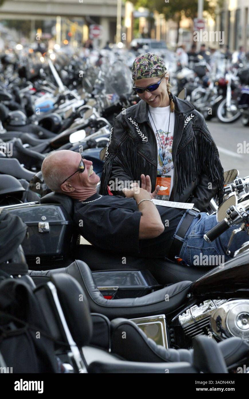 Harley-Davidson 100th anniversary party in Milwaukee. Classic rock acts ...