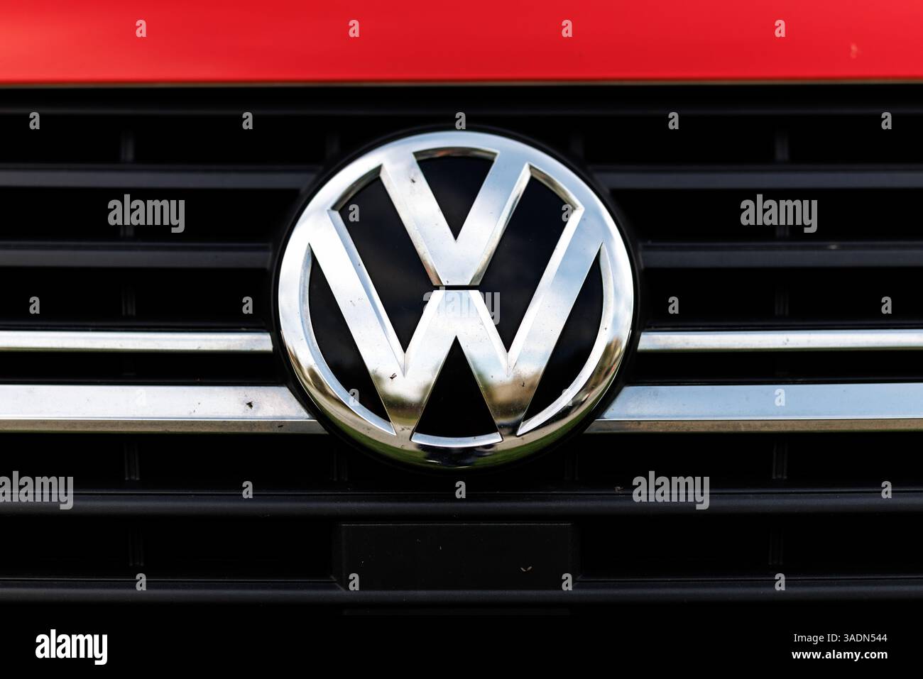 Deggendorf, Germany. 05th Apr, 2025. The Volkswagen brand logo can be ...