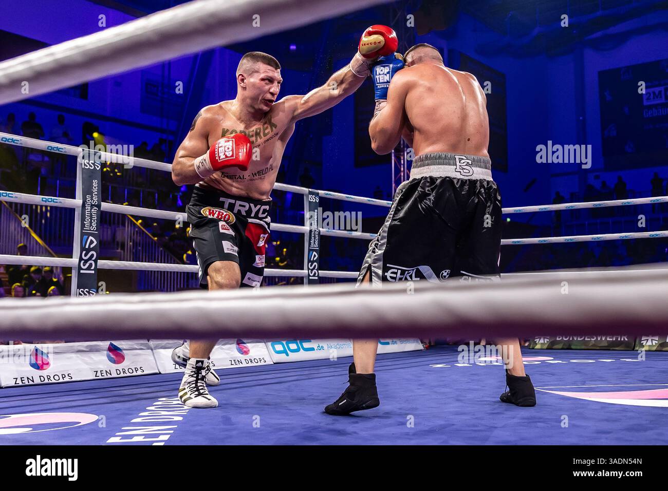 06 April 2025, Brandenburg, Potsdam: Boxing: WBO European Light ...