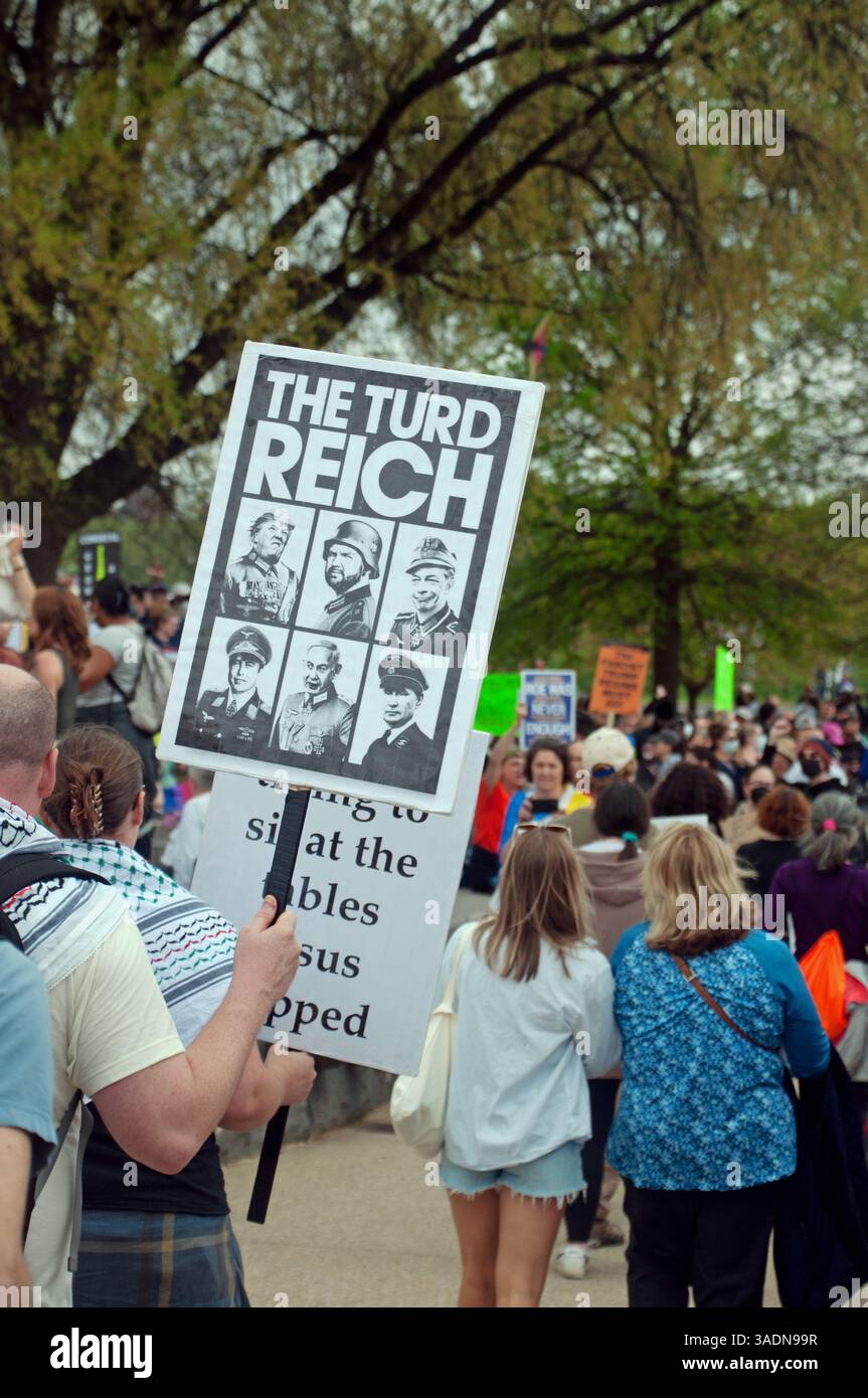 Washington DC, USA. 5th Apr 2025. Hands Off Protest Washington DC ...