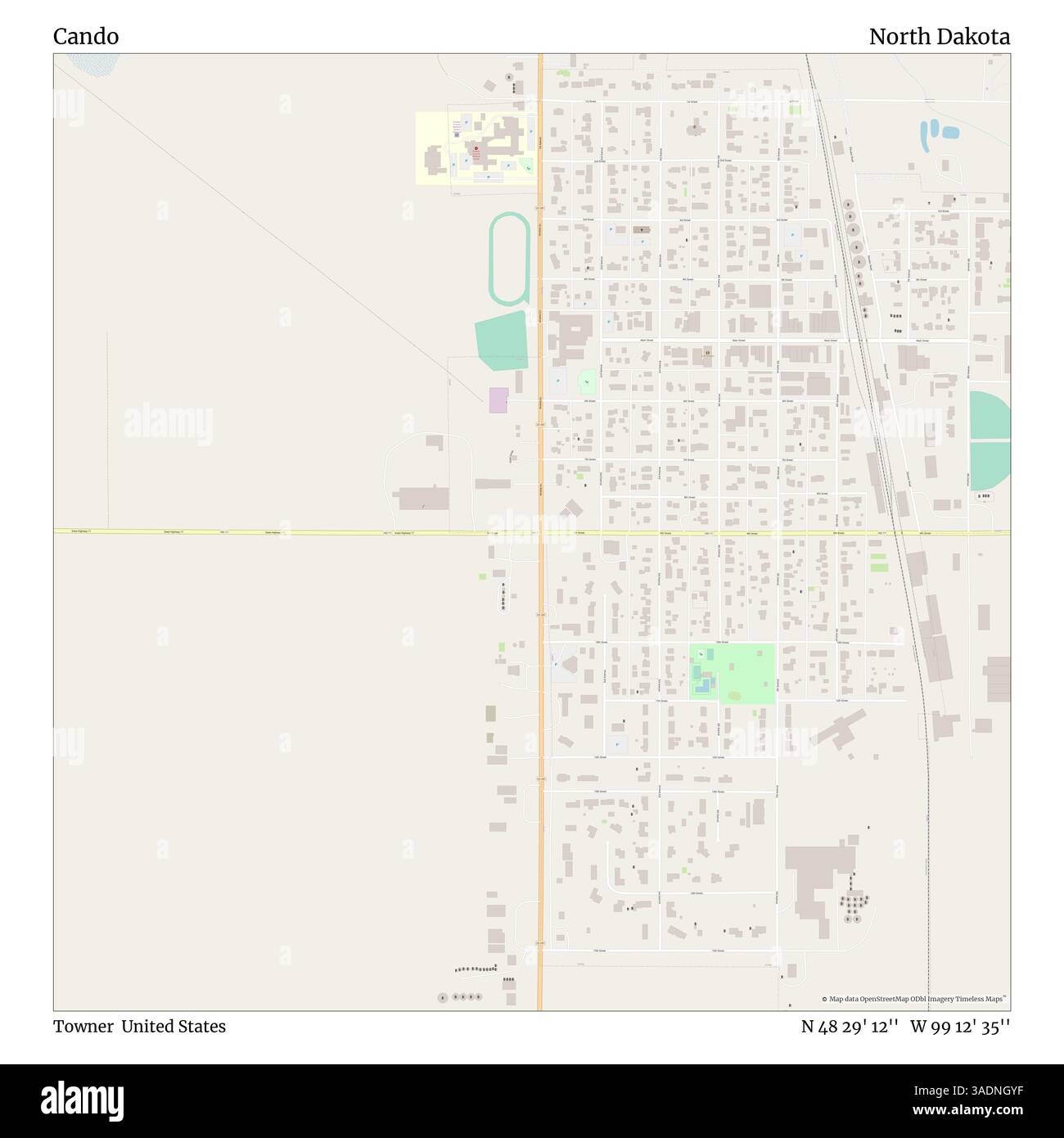 Cando, Towner, United States, North Dakota, N 48 29' 12'', W 99 12' 35 ...